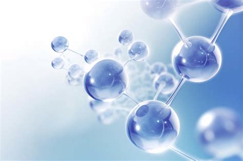 3d Rendering Of Microscopic Particle Structure Molecules Inside Liquid