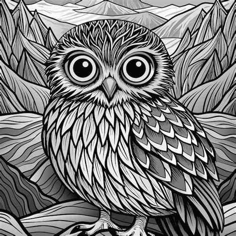 черно белое изображение птицы на черном фоне Премиум векторы