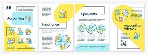 Accounting Blue And Yellow Brochure Template Advisory Service Leaflet