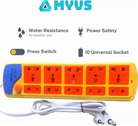 8 Way 4 4 Slot Universal Spike Buster Spike Guard Surge Protector 1 5