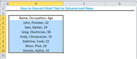 How To Convert Excel Text To Columns And Rows Excelchat Excelchat