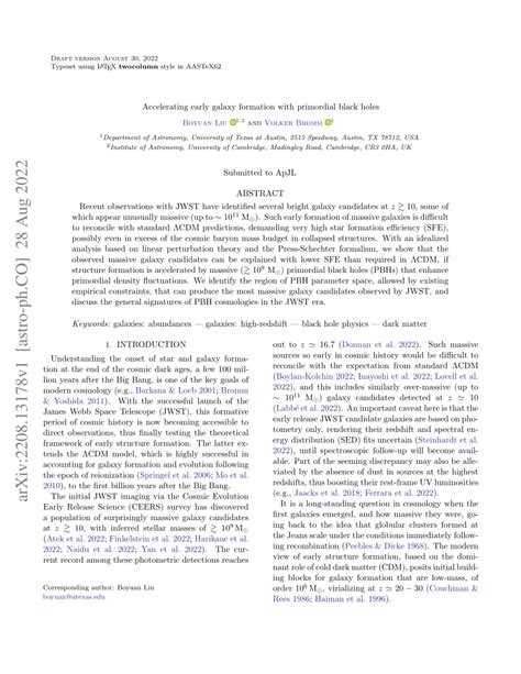 Pdf Accelerating Early Galaxy Formation With Primordial Black Holes