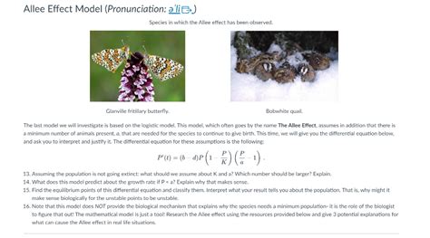 Species In Which The Allee Effect Has Been Observed