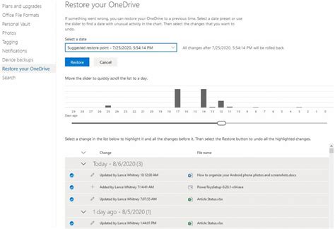 How To Restore Your OneDrive Files To A Previous Time