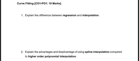 solved 1 explain the difference between regression and