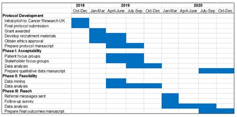 Gantt Chart Of Study Timeline Download Scientific Diagram