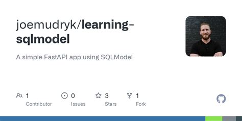 Github Joemudryk Learning Sqlmodel A Simple Fastapi App Using Sqlmodel