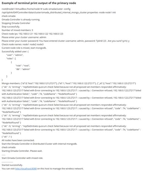 how to configure distributed cluster mode on linux controller tp link