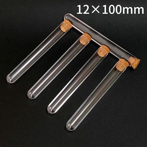 Лабораторная прозрачная пластиковая пробирка 100 шт./лот 12x100 мм ...