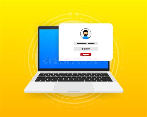 Login Form In Account And Password Page On Screen Computer Account