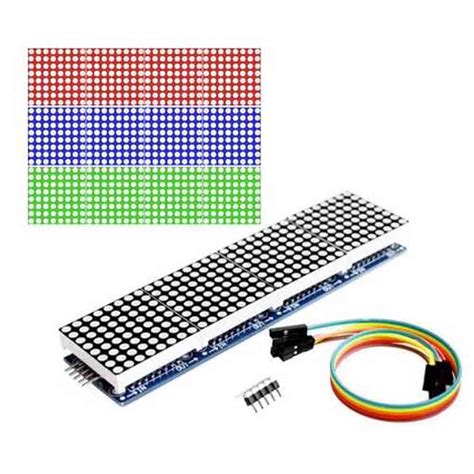 Max7219 Dot Matrix 4 In 1 Micro Controller Module With 5p Cable