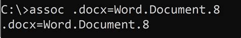 mastering file associations with windows command line assoc command