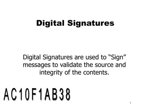 ppt digital signatures powerpoint presentation free download id