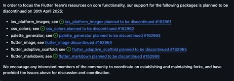 Flutter Team Is Discontinuing Some Packages In My Opinion Thats A