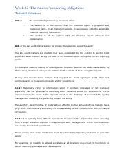 MAC Wk Audit Opinion Reports Tutorial Solutions Pdf Week The Auditor S Reporting
