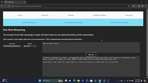 one shot streaming using svelte with bi directional web sockets