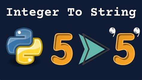 How To Convert Int To String In Python Youtube