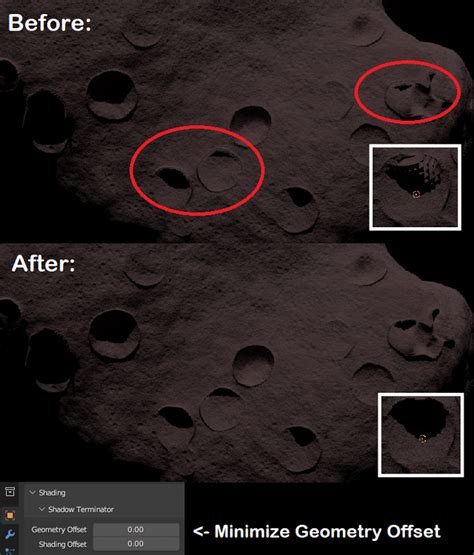 Quick Tip Reduce The Geometry Offset In The Shadow Terminator Settings To Fix Shading Vector
