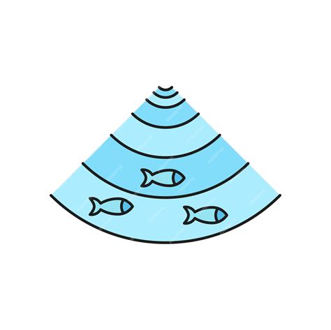 Premium Vector Fishing Industry Fish Sonar Outline Icon Or Symbol