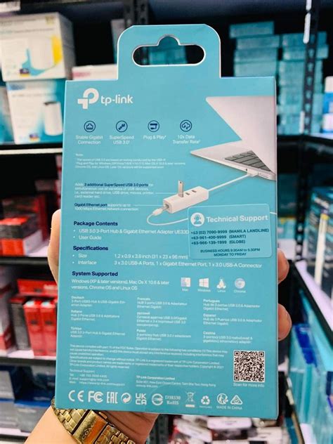 TP Link UE330 Gigabit RJ45 Ethernet To USB Adapter And 3 Port Hub USB 3 0 Computers Tech