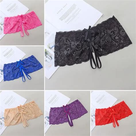 Sexy Women Panties Thongs Open Crotch Crotchless Underwear Lace Briefs
