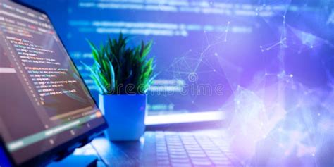 Digital Technology Industry Concept Development Of Programming And Coding Technologies Stock