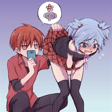 Shiota Nagisa And Akabane Karma Ansatsu Kyoushitsu Drawn By Kyyashi
