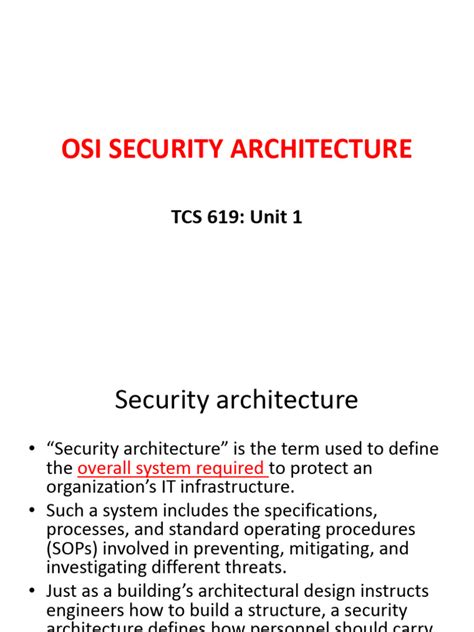 Osi Security Architecture Tcs 619 Pdf Information Security Encryption