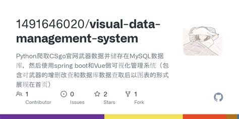 Github 1491646020visual Data Management System Python爬取csgo官网武器数据并