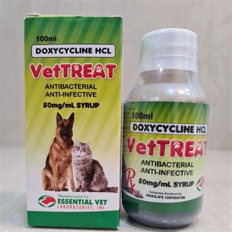 Vetreat Doxycycline HCL 50mg ML Syrup Shopee Philippines