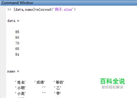 怎样用MATLAB读取Excel中的文本 百科全说
