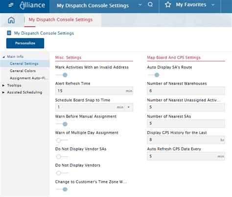 cannot edit my dispatch console settings alliance v15 4 ifs community