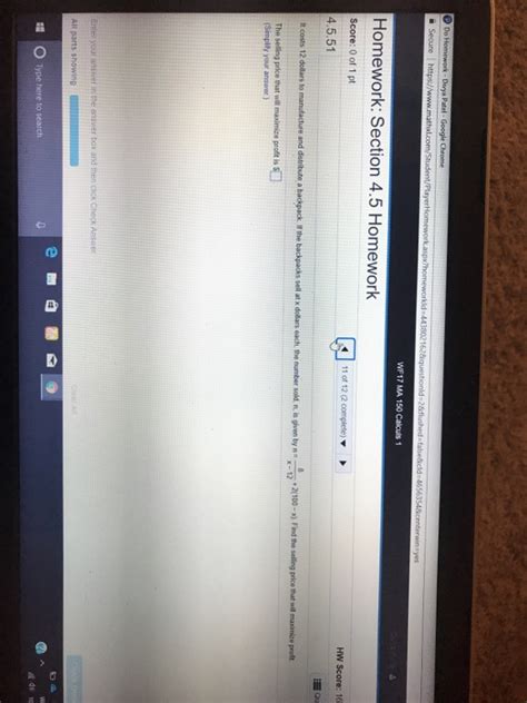 Solved Homework Section 4 5 Homework Score 0 Of 1 Pt