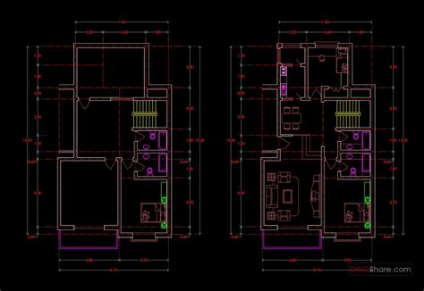 88house Plan Design Autocad File Free Download