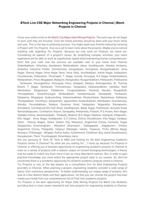 Ppt Btech Live Cse Major Networking Engineering Projects In Chennai