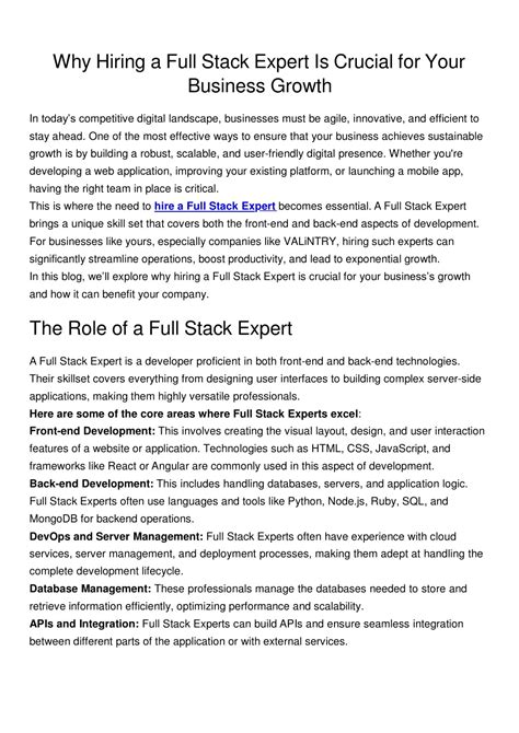 Ppt Why Hiring A Full Stack Expert Is Crucial For Your Business Powerpoint Presentation Id