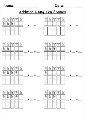 Addition Using Tens Frames Teaching Resources