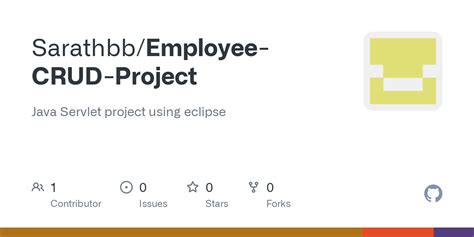 Github Sarathbbemployee Crud Project Java Servlet Project Using Eclipse