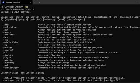 Power Platform Cli Installing Connecting And Selecting An Organization Nicolas Nowinski
