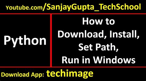 how to download python set path in python and run first python script
