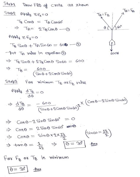 [solved] engr 2301 statics 2 a 600 n crate is hoisted by chains course hero