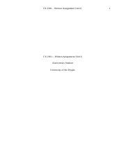 CS 2301 Written Assignment Unit 6 Docx CS 2301 Written Assignment