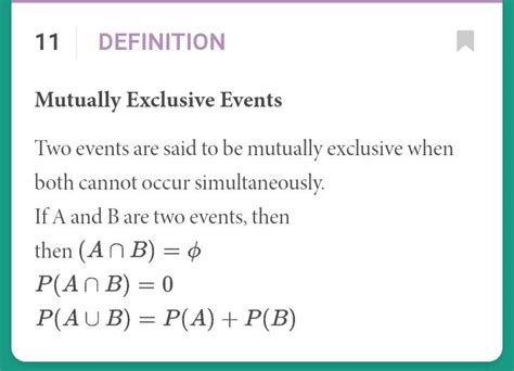 Mutually Exclusive Events Two Events Are Said To Be Mutually Exclusive