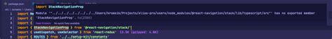 Navigation Prop Of Type `any` And Unresolved `stacknavigationprop