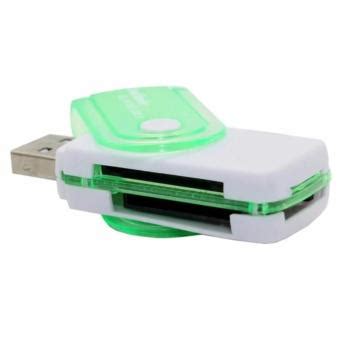 Jual Card Reader 4 Slot Cardreader All In One Cardrider Putar USB Hijau Online Murah Crawtoko
