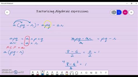 Factorizing Algebraic Expressions Youtube Factorizing Algebraic Expressions Youtube