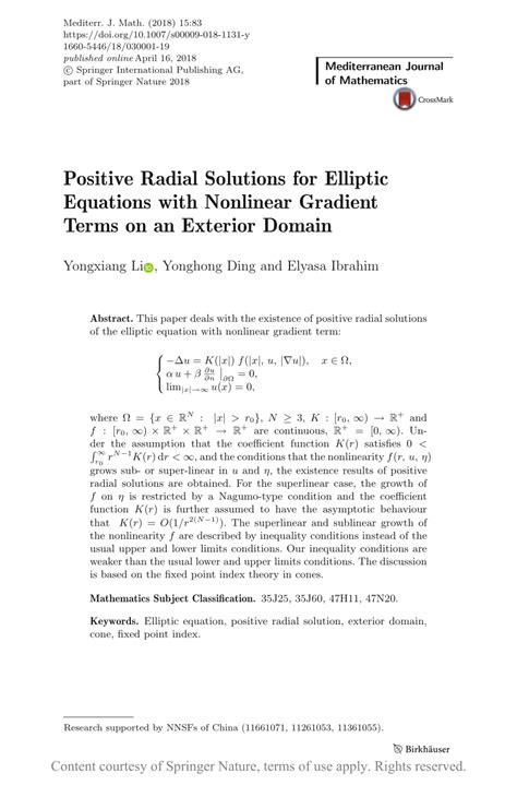 Positive Radial Solutions For Elliptic Equations With Nonlinear Gradient Terms On An Exterior