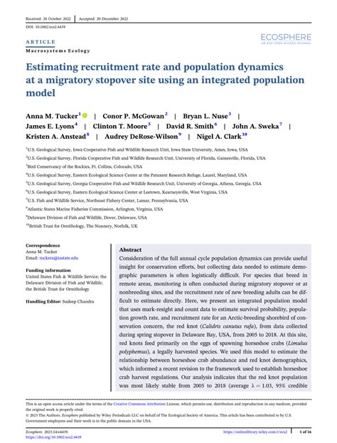 Pdf Estimating Recruitment Rate And Population Dynamics At A Migratory Stopover Site Using An