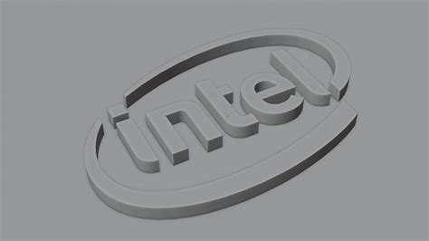 3d Model Intel Logo 3d Model Vr Ar Low Poly Cgtrader