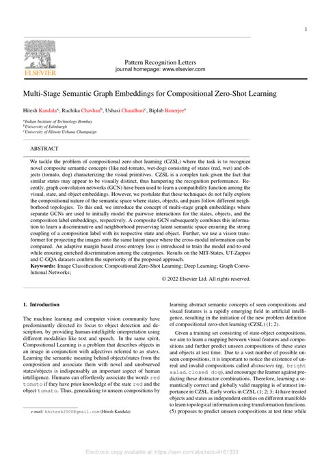 Pdf Multi Stage Semantic Graph Embeddings For Compositional Zero Shot